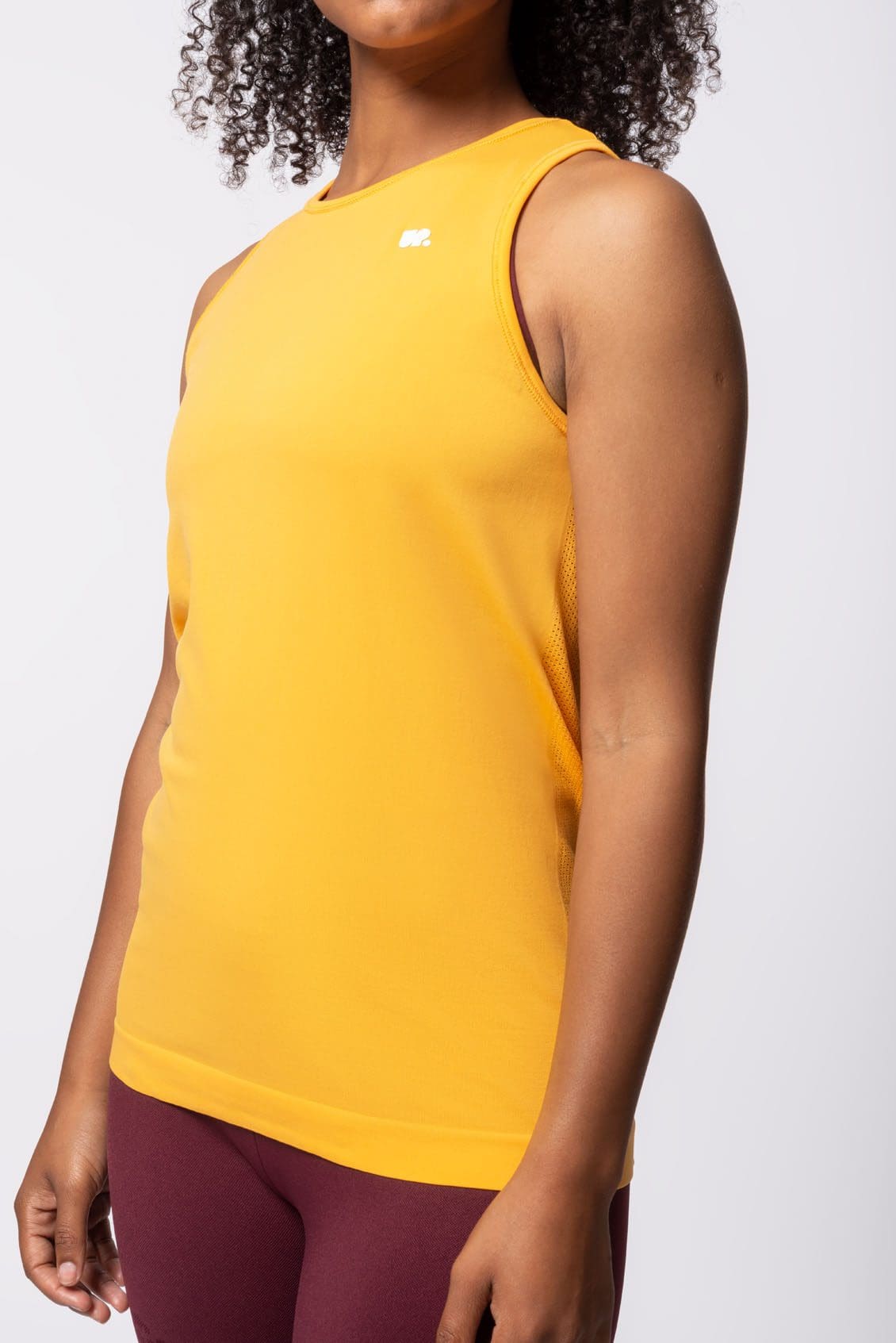 Sustainable Seamless Racer Mesh Back Tank Top - UP Clothing